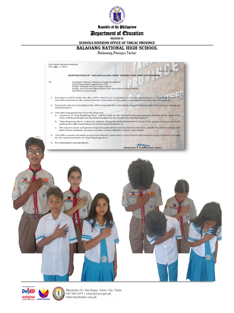 ANG MAGALANG BOW Tarp | PDF