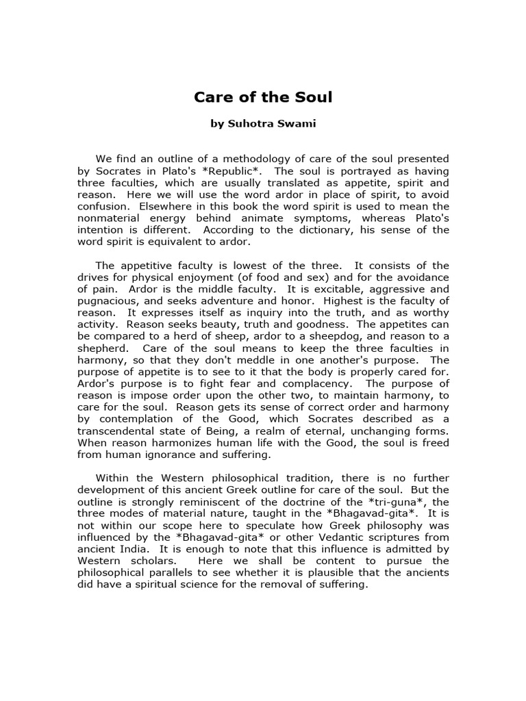 Care of The Soul | PDF | Brahman | Soul