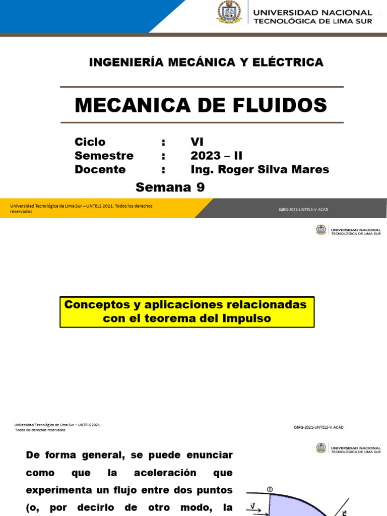 Teorema del Impulso y Ecuación de Euler | PDF | Turbomaquinaria | Turbina