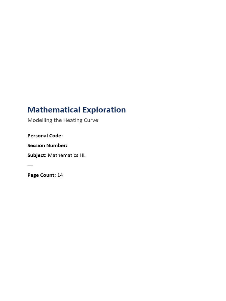 Modelling The Heating Curve | PDF | Function (Mathematics) | Equations