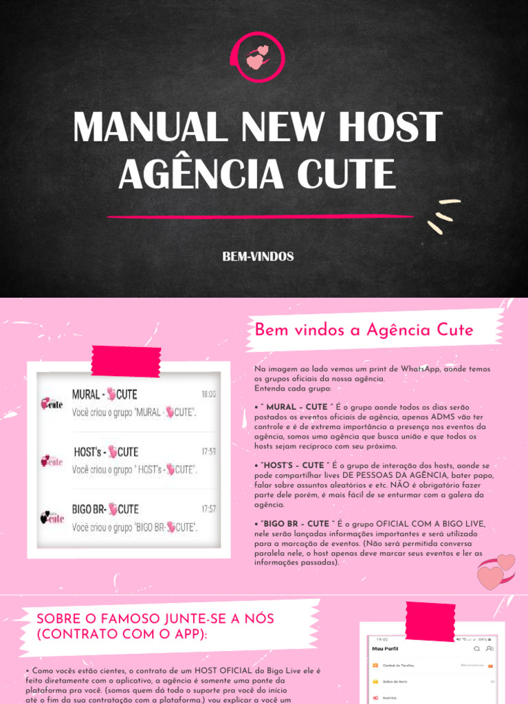 Manual do Host da Agência Cute | PDF