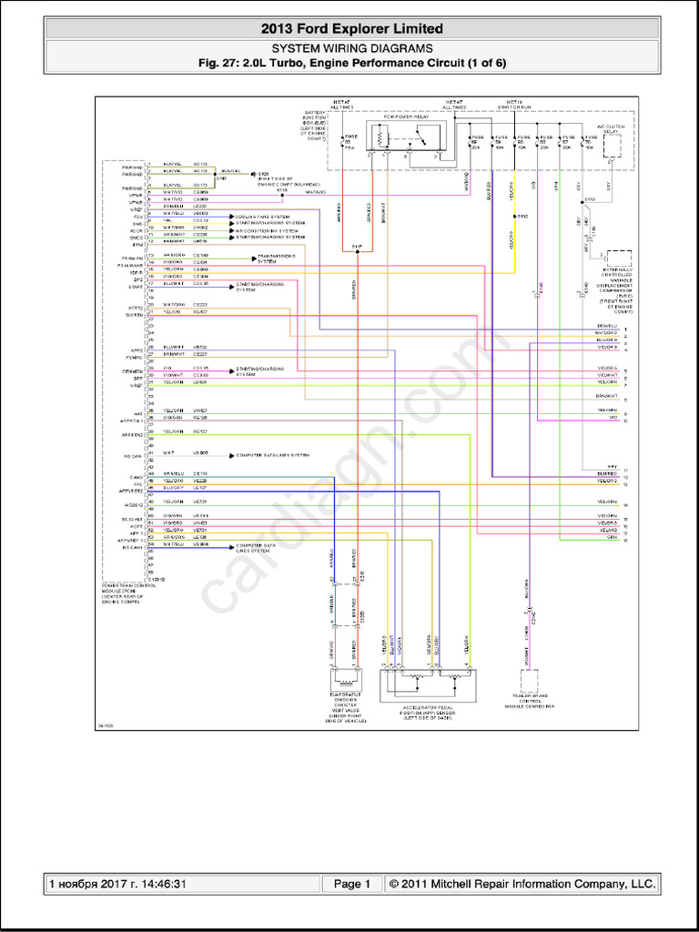 Ford Explorer 2013 Ewd - Engine Perfomance | PDF