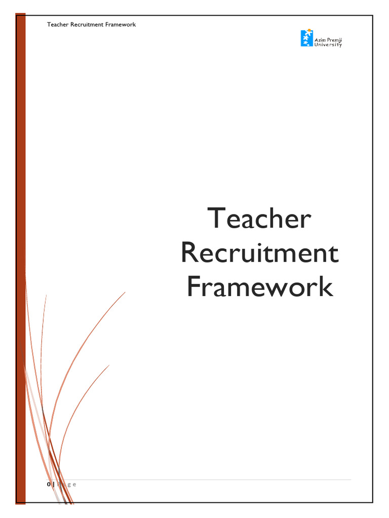 Teacher Recruitment Framework Overview | PDF | Educational Assessment ...