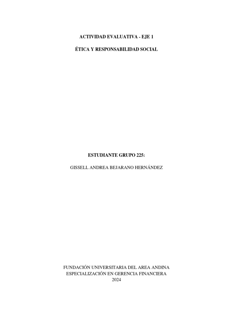 Act Evaluativa Eje 1 | PDF