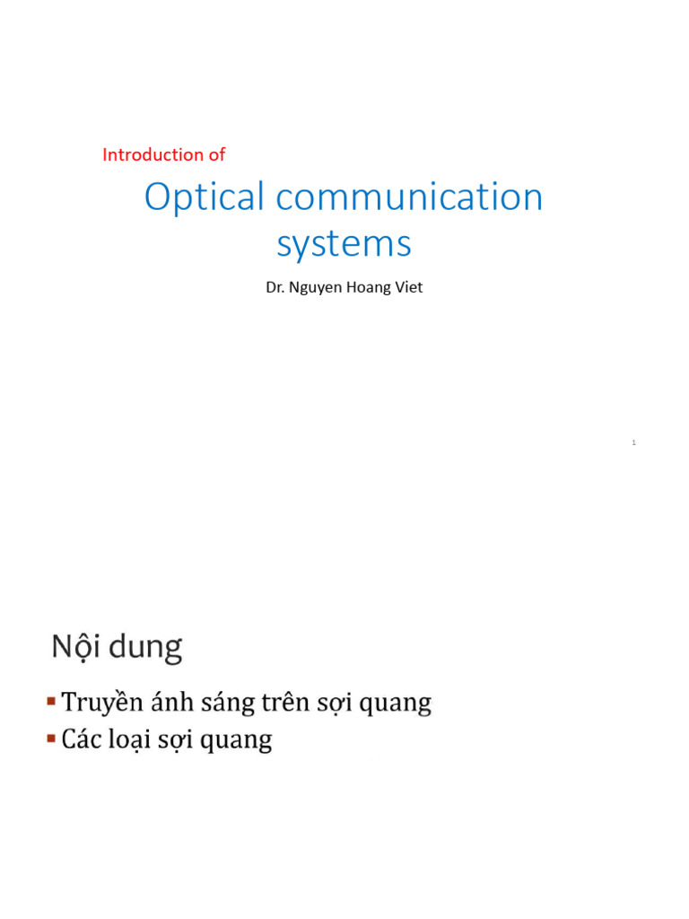 Principles of Optical Communication Systems | PDF | Optical Fiber | Laser