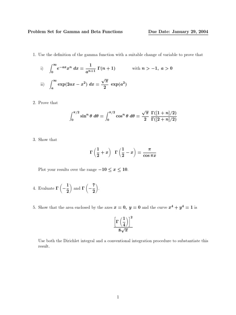 Gamma Function | PDF | Coordinate System | Mathematical Concepts