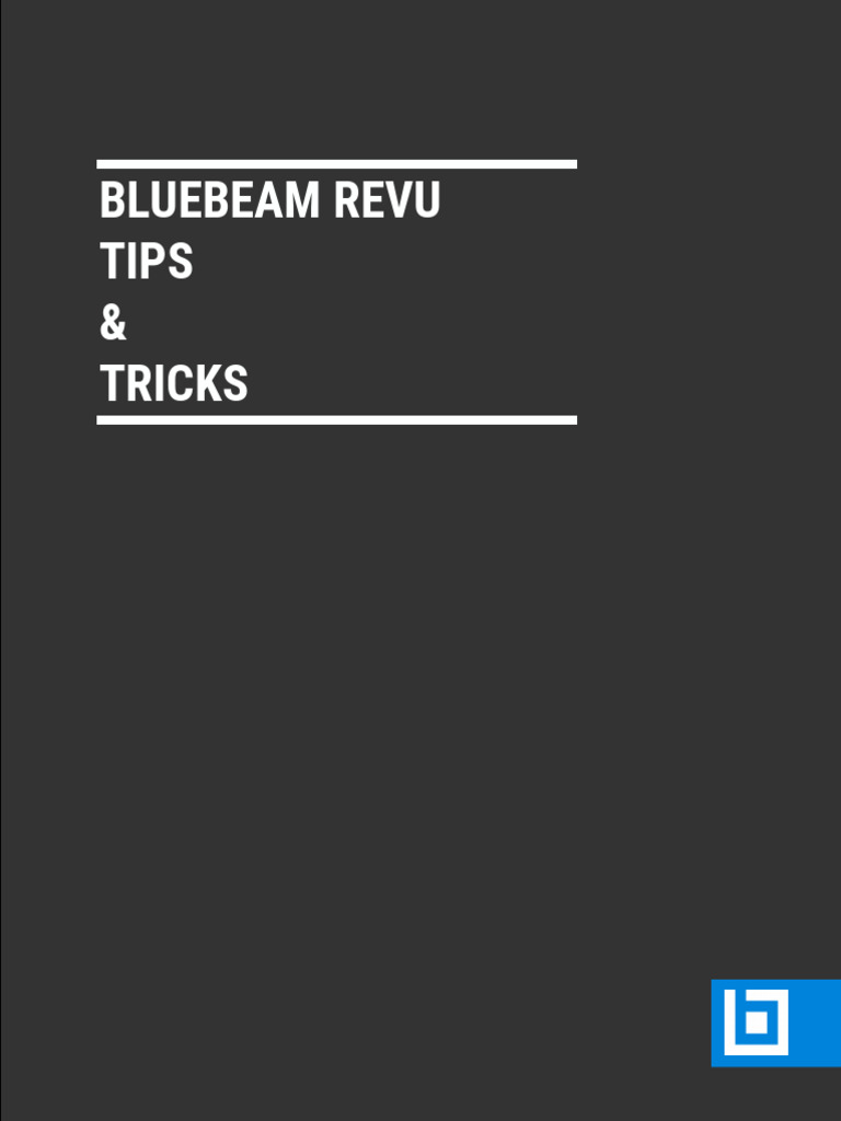 Bluebeam Revu Suscription Tips and Tricks Guide | Download Free PDF ...
