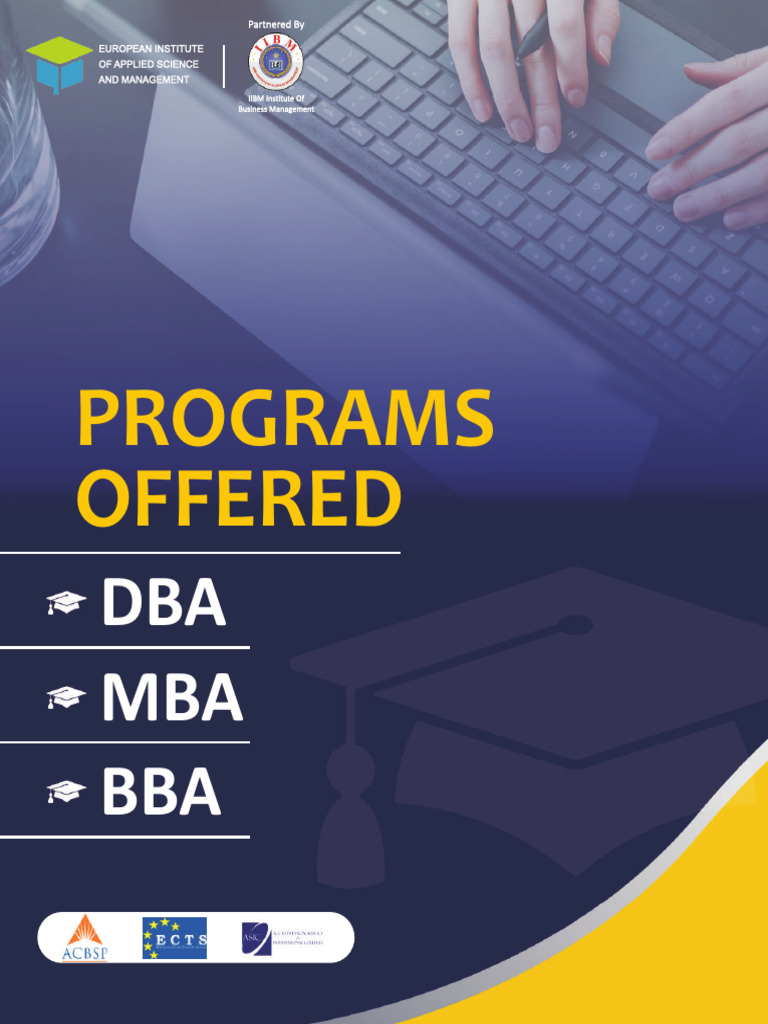 "IIBM & EIASM: Online MBA & DBA Programs" | PDF | Master Of Business ...