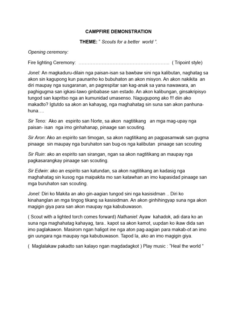 Campfire Demonstration | PDF