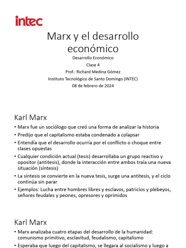 Clase 4 | PDF | Acumulación de capital | Karl Marx