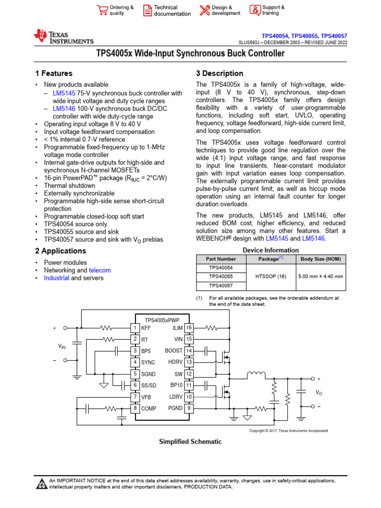 Tps 40054 | PDF | Manufactured Goods | Electrical Circuits