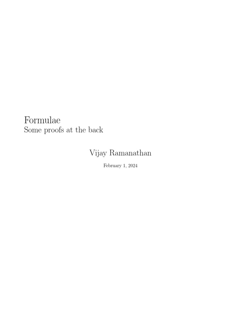 Formula Book | PDF | Mathematical Relations | Mathematical Analysis