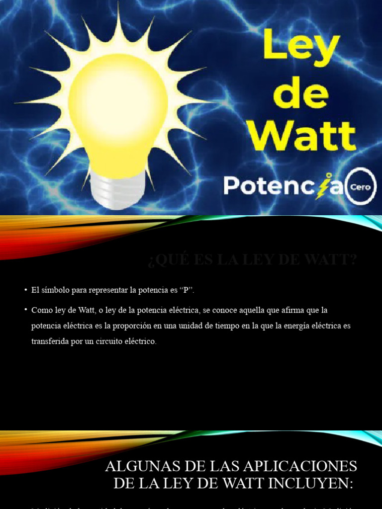Ley de Watts | Descargar gratis PDF | Energia electrica | Ingenieria ...