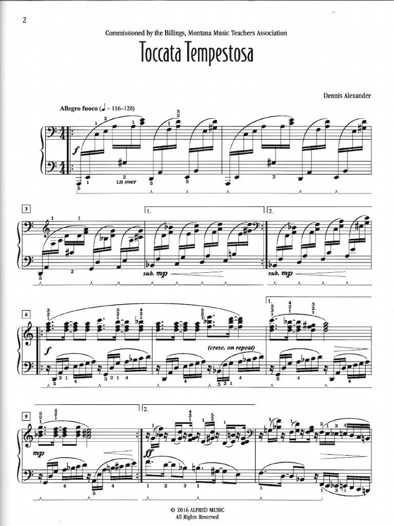 Alexander Toccata Tempestosa | PDF