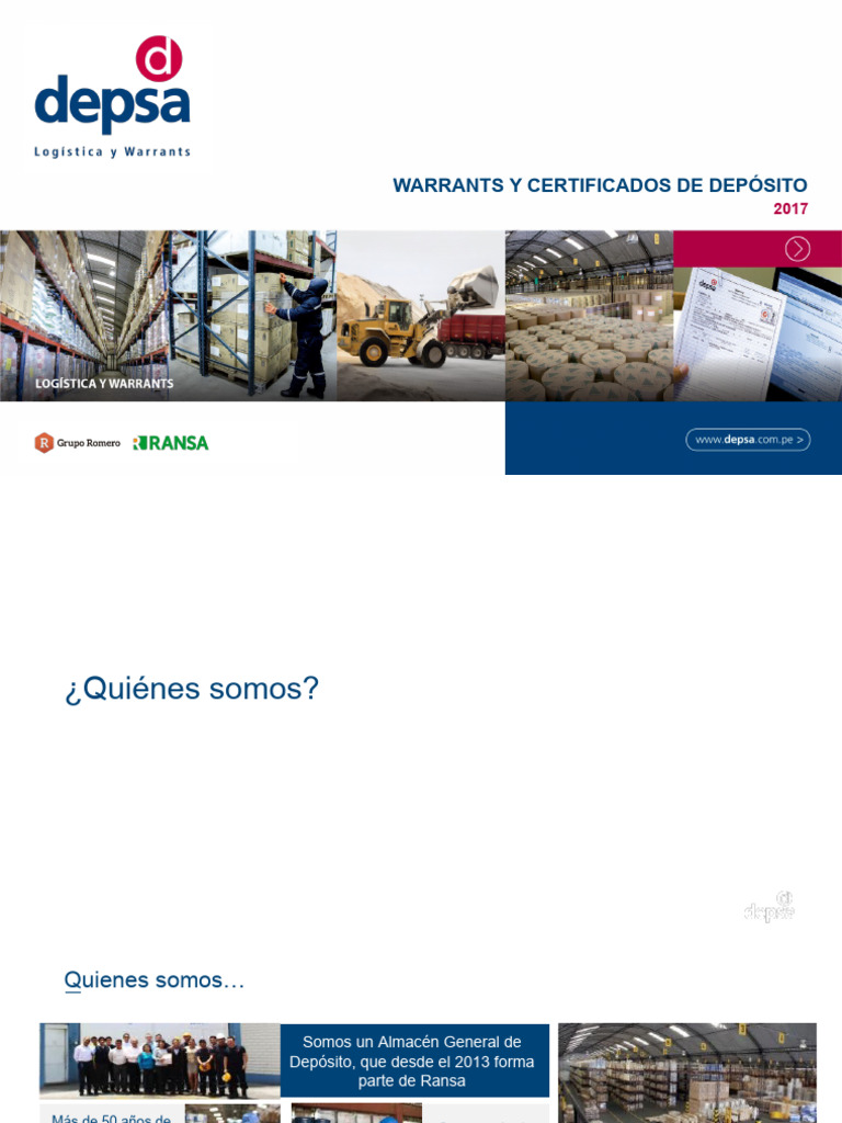 PRESENTACION_WARRANTS_Y_CERTIFICADOS_DE_DEPOSITO (1) | PDF | Seguro ...