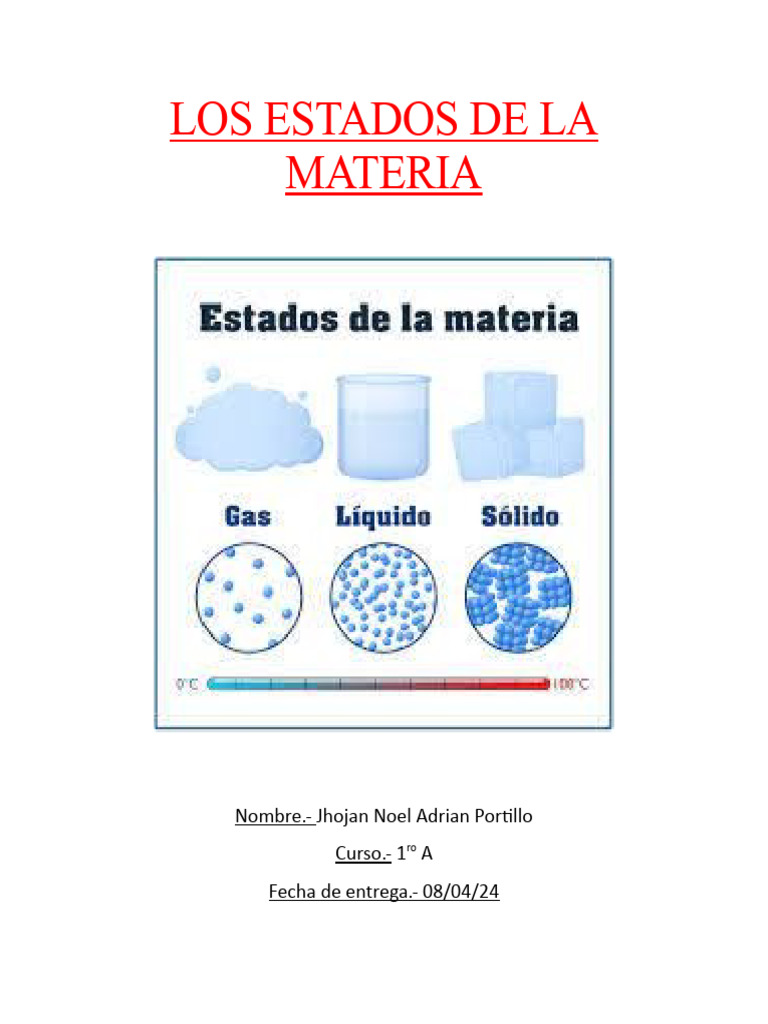 Los Estados de La Materia | PDF | Plasma (Física) | Gases