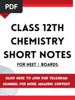 Class 12 Chemistry Formula Sheet | PDF