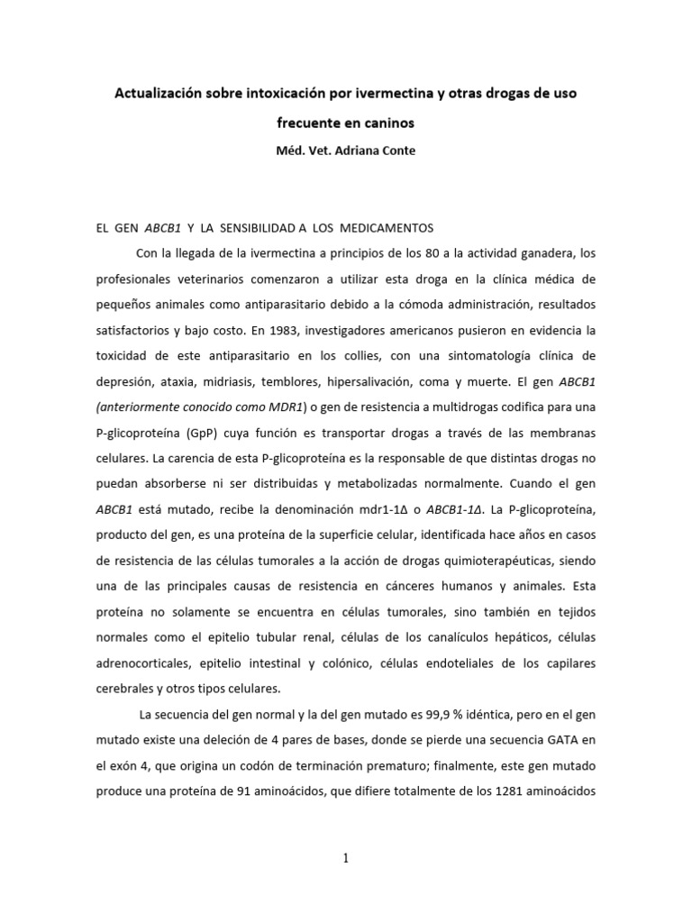 Gen Abcb1 | PDF | Mutación | Gene