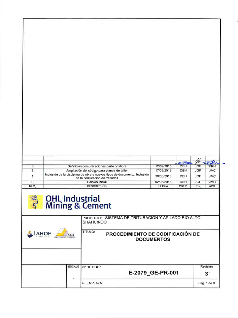 E 2079 - GE PR 001 R3 Procedimiento Codificación | PDF | Finanzas y ...