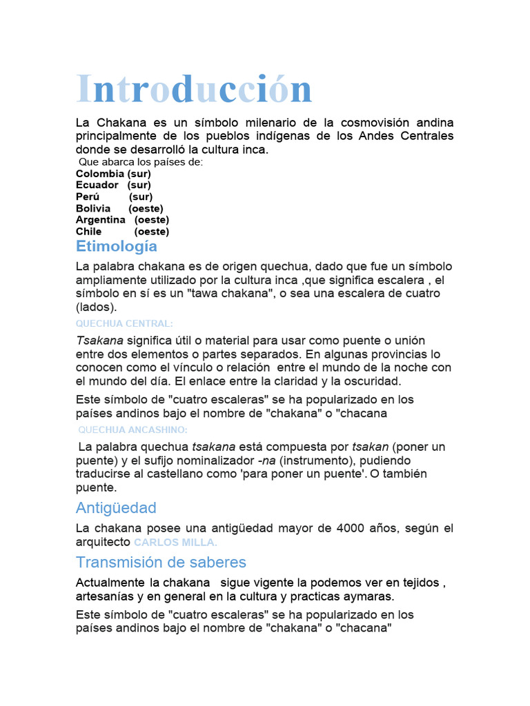 Chakan A | PDF | Andes