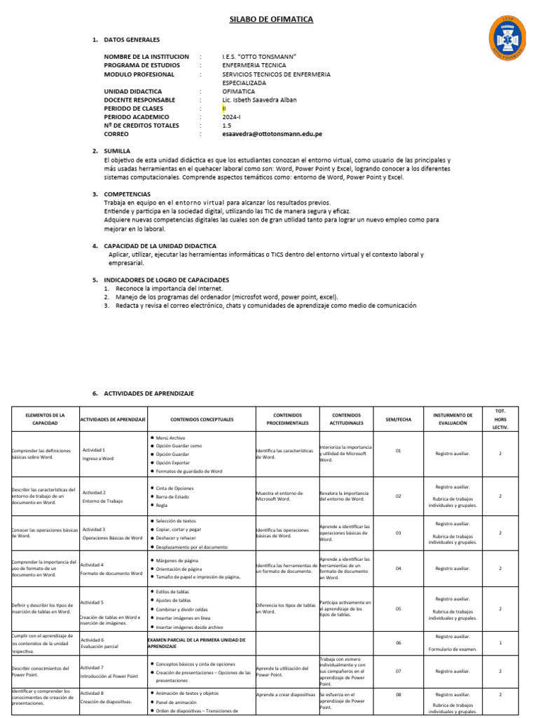 OFIMATICA | PDF | Microsoft Excel | Microsoft Word OFIMATICA | PDF | Microsoft Excel | Microsoft Word