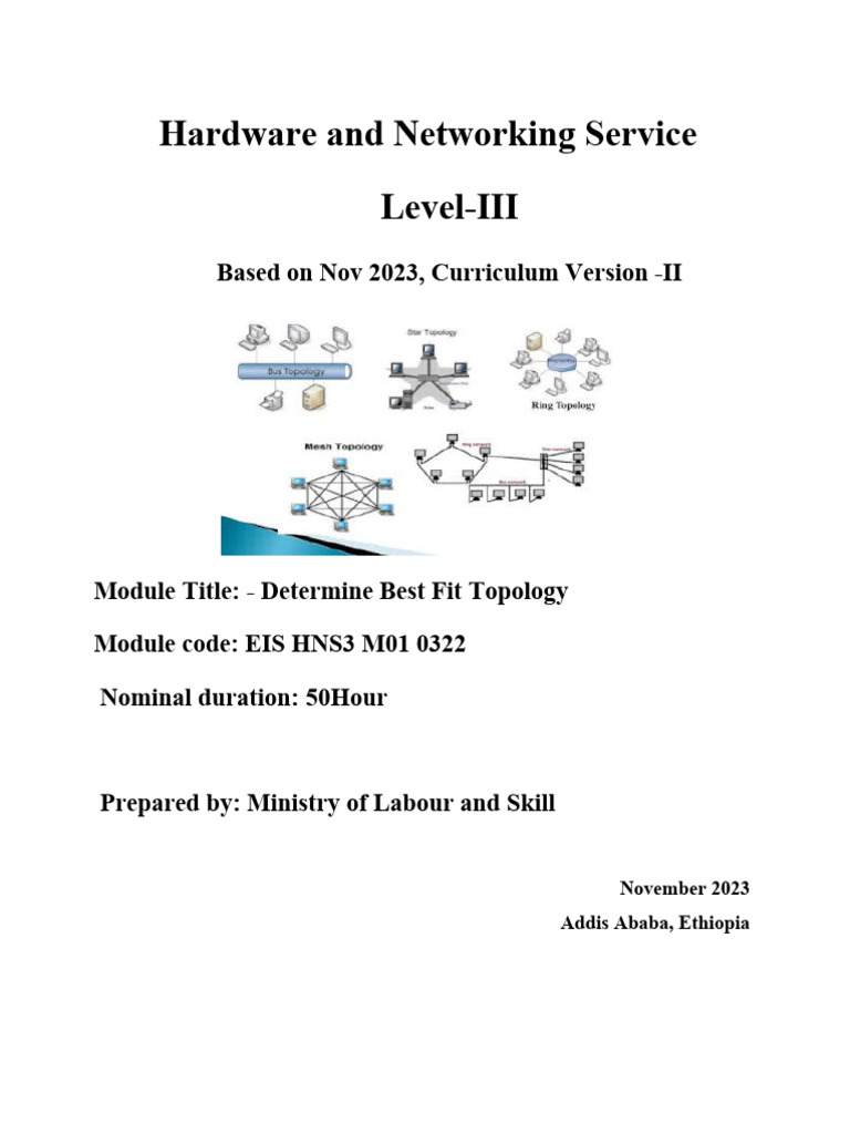 M01 - Determine Best Fit Topology | PDF | Computer Network | Computer Security