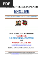Grade 8 English Term 1 2025 Opener Exam | PDF | Flight Attendant ...