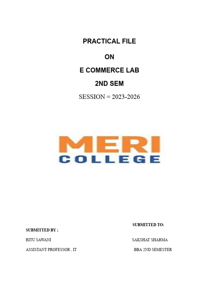 E Com Lab Work | PDF | Html Element | Html