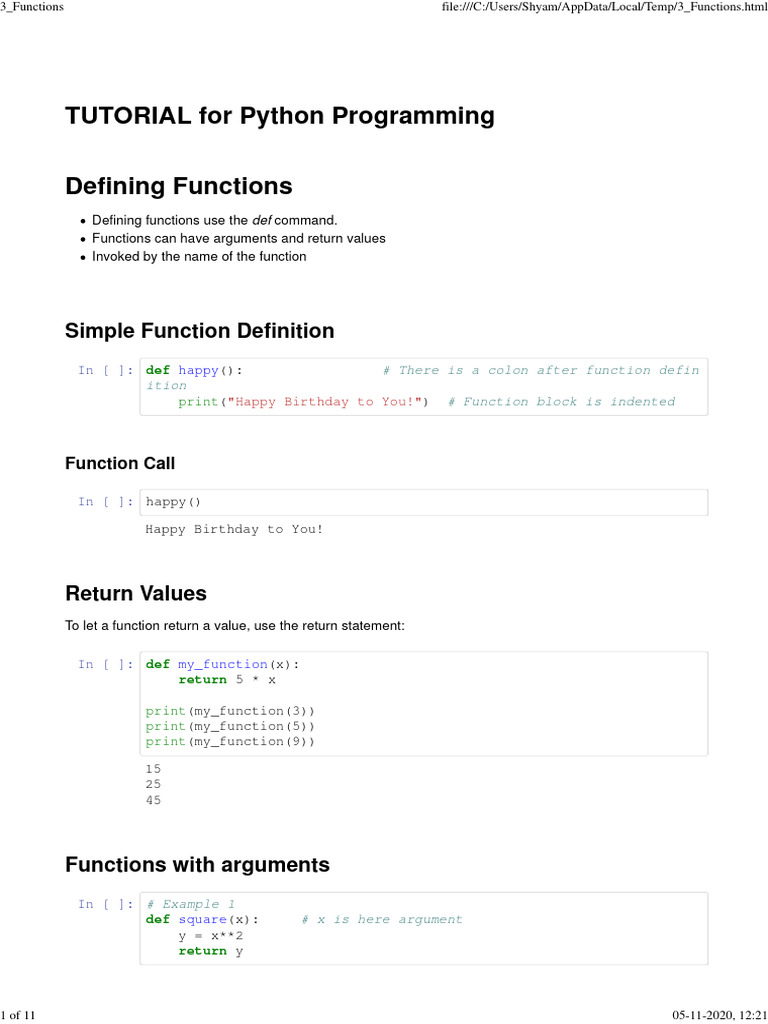 3 Functions | PDF | Constructor (Object Oriented Programming) | Programming