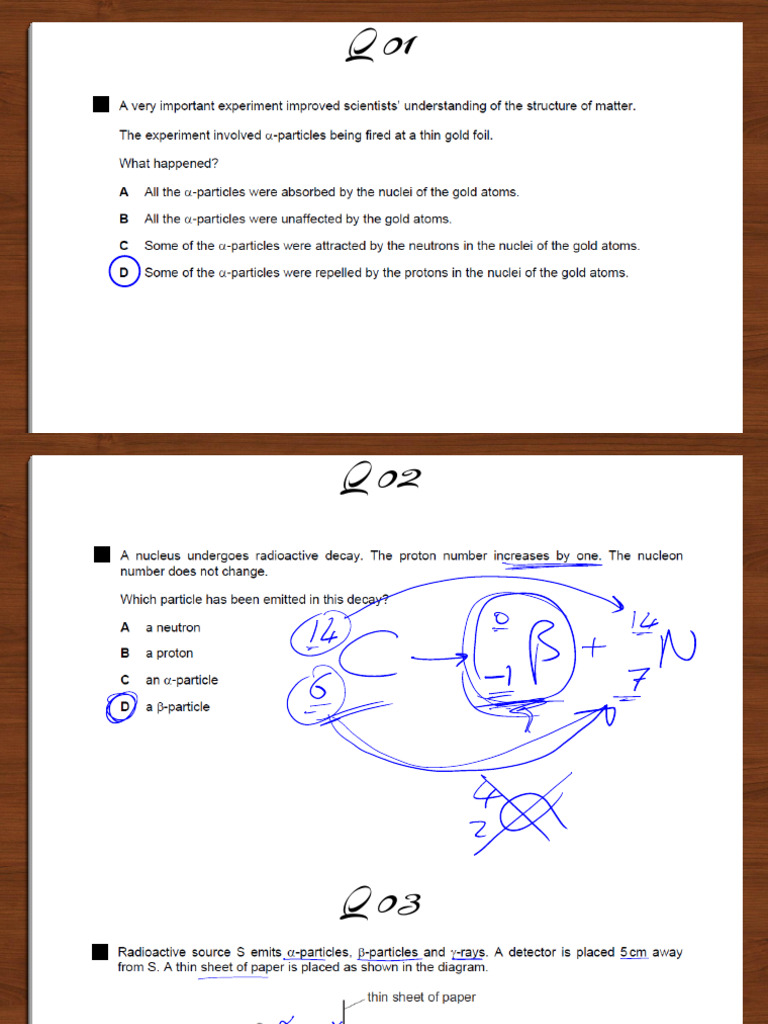 Nuclear Quiz Ans | PDF | Atomic Nucleus | Atoms