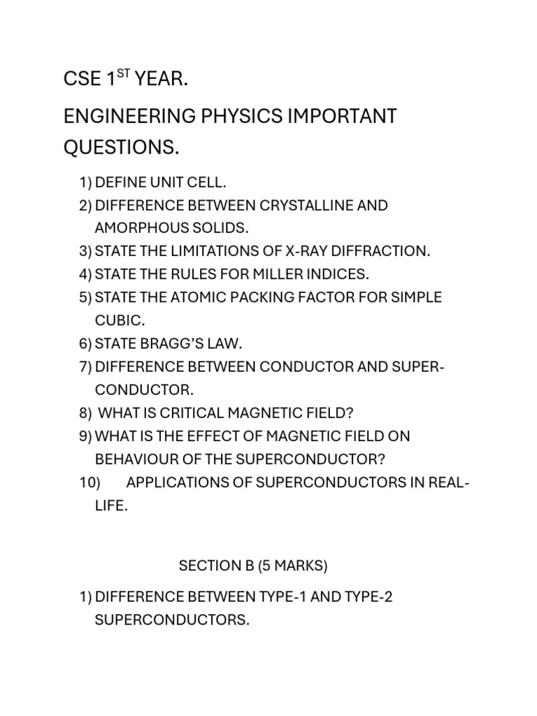 Engineering Physics Imp Unit 2 | PDF