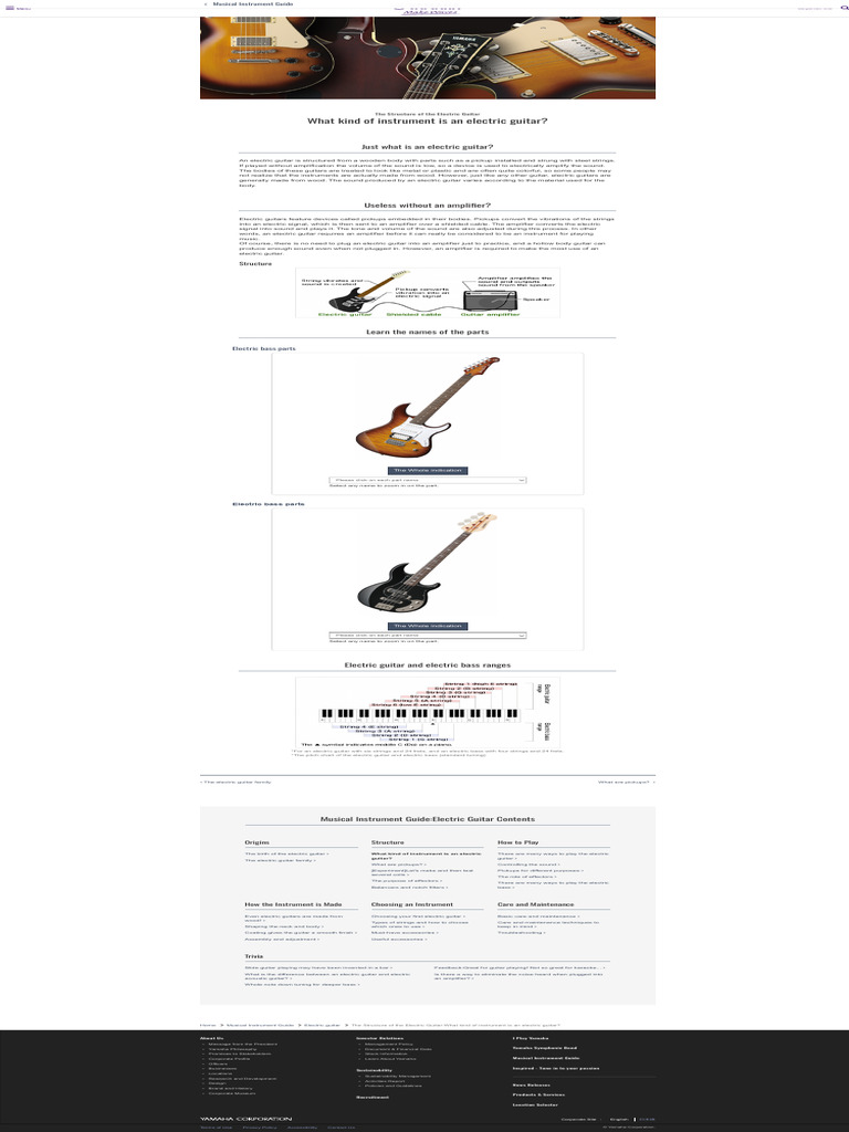 The Structure of The Electric Guitar What Kind of Instrument Is An Electric Guitar - Musical ...