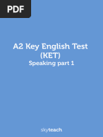KET Speaking Part 2 (Sample Answer) | PDF | Language Arts & Discipline