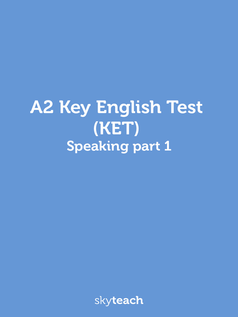 Speaking A2 Tests KET | PDF | Lunch | Meal