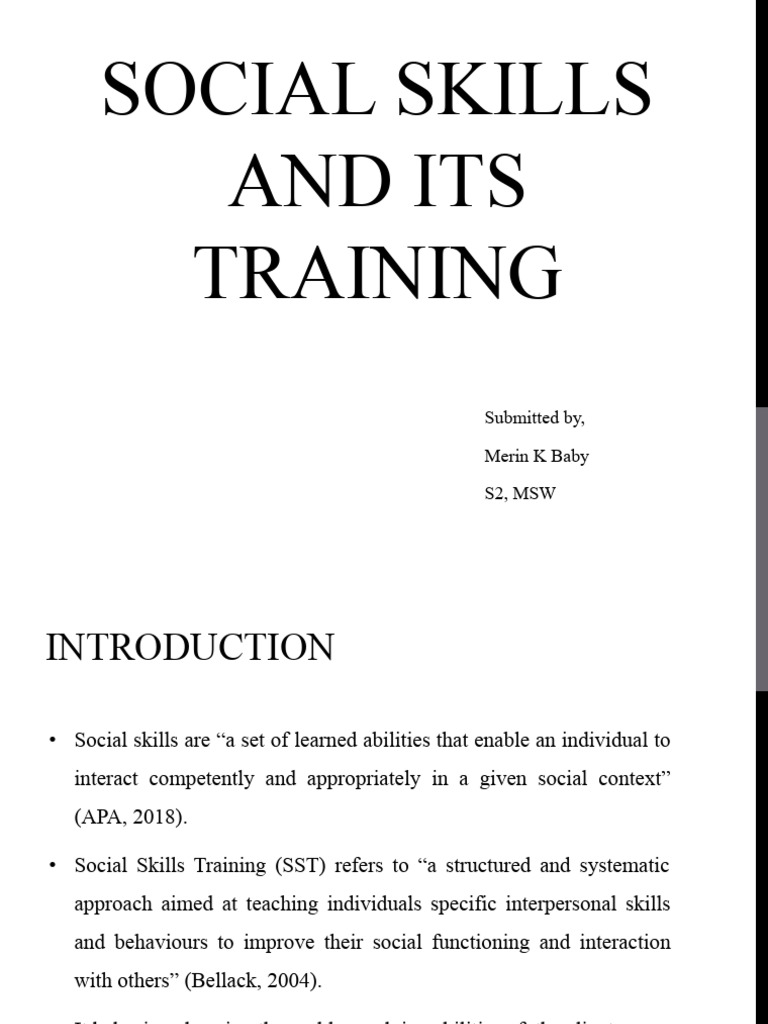Social Skills and It-S Training. - With You | PDF | Social Skills ...