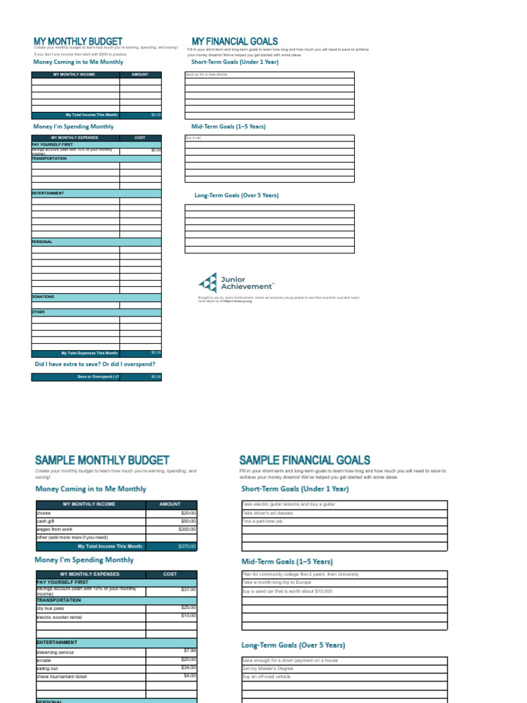 Monthly Budgeting for Financial Goals | PDF | Expense | Income