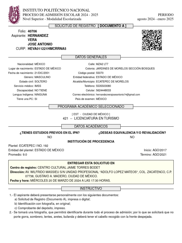 Ficha Ipn | PDF | México