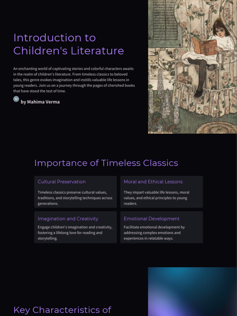 Children's Literature Presentation | PDF | Children's Literature ...