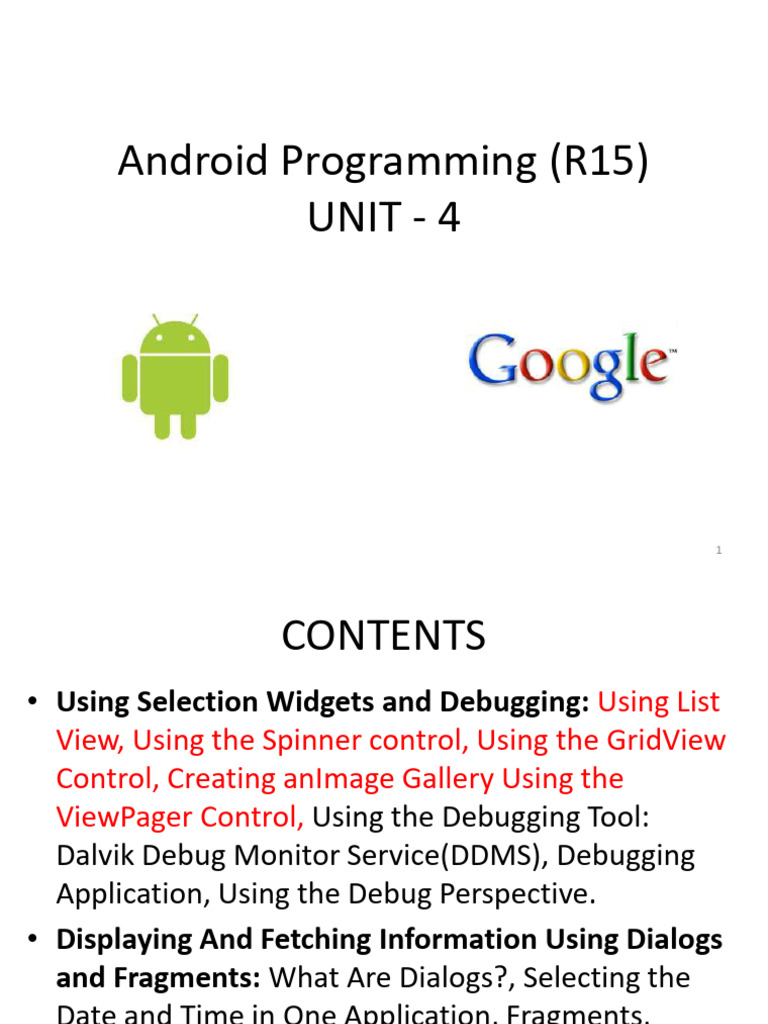 MAD Unit 4 | PDF | Method (Computer Programming) | Debugging