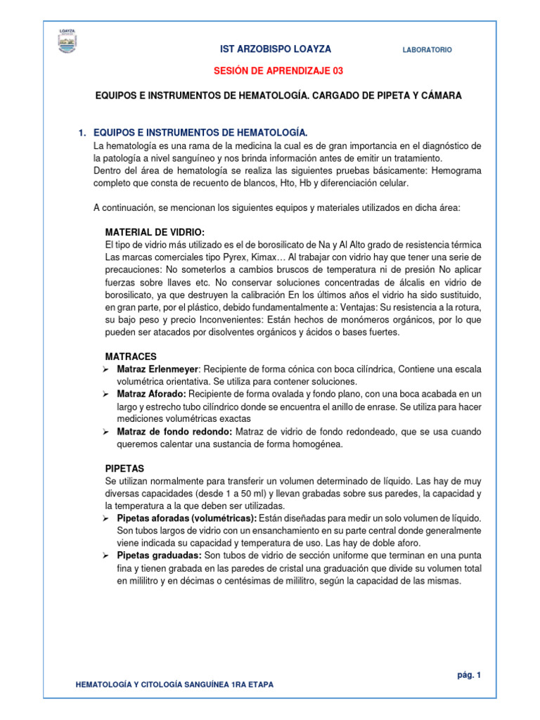 Sesión de Aprendizaje N°03 | PDF | Centrífugo | Sangre