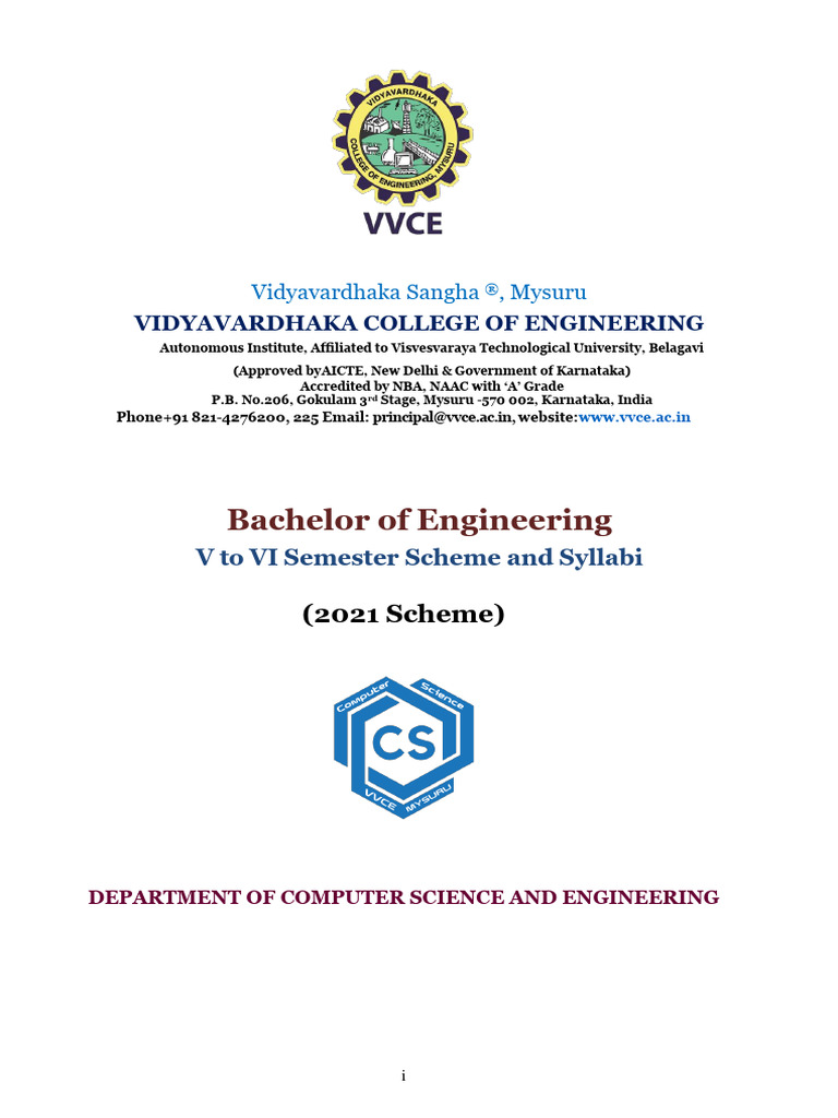 Updated 5th and 6th Sem 2021 Scheme and Syllabus | PDF | Cryptography | Public Key Cryptography