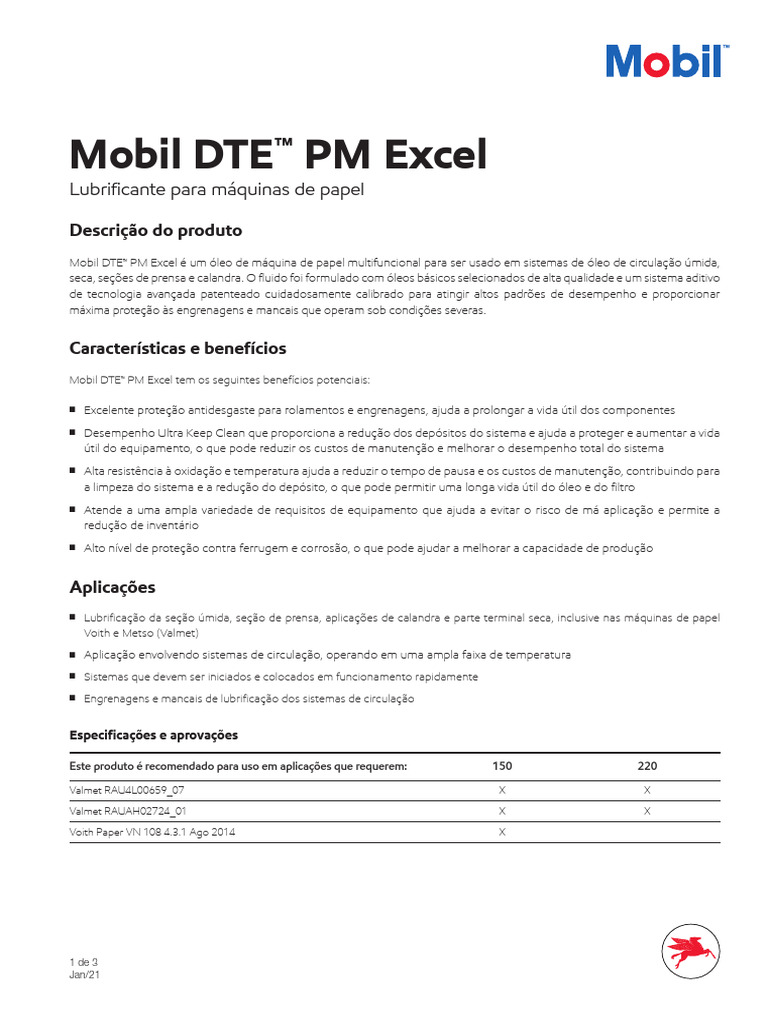 MOBIL DTE PM EXCEL | PDF | Exxon Mobil
