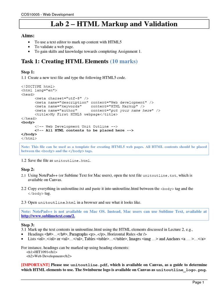 Lab02 Instruction V2 | PDF | World Wide Web | Internet & Web