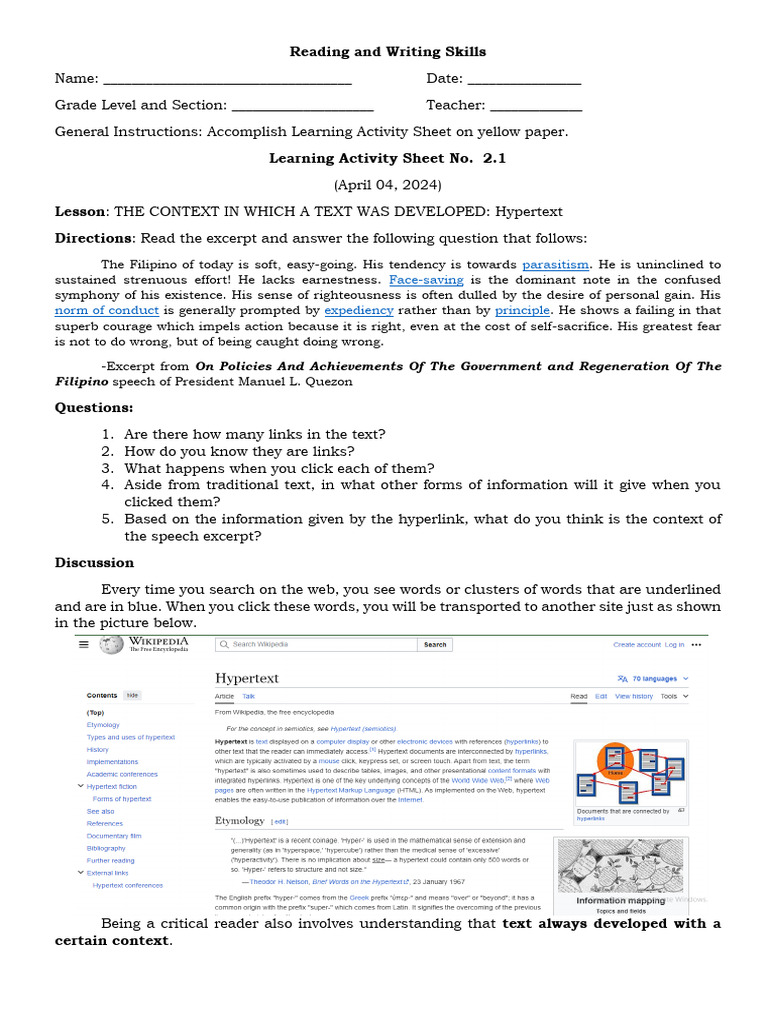 Hypertext and Intertext | PDF | Hypertext | Hyperlink