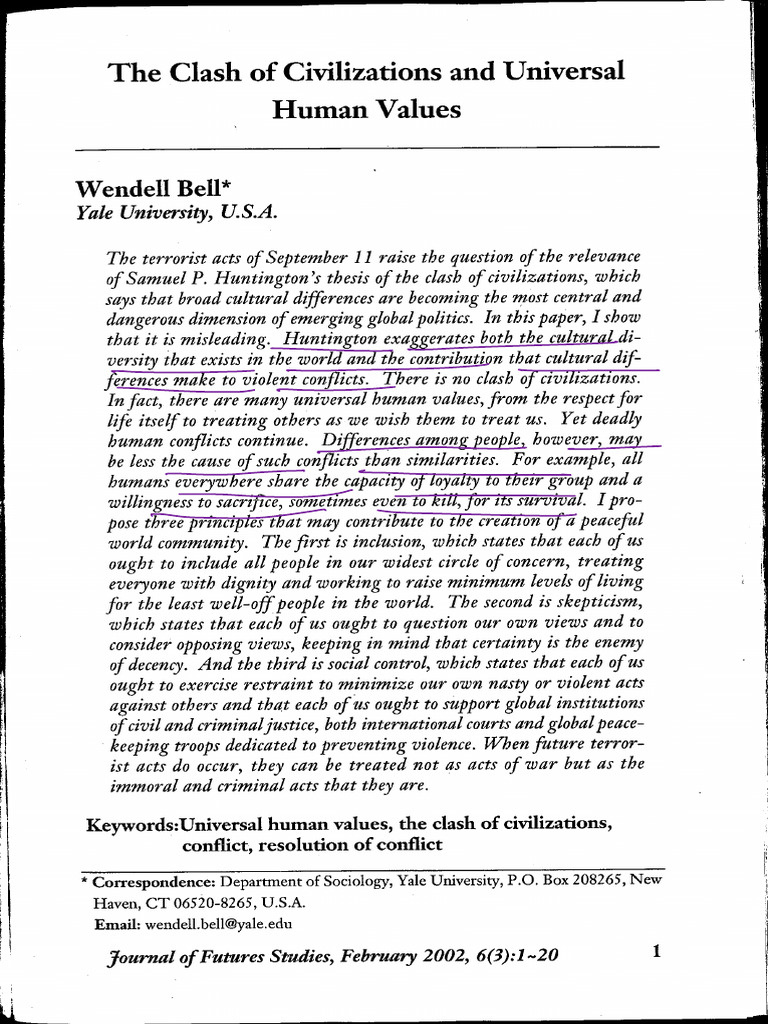Clash of Civilizations Jfs | PDF