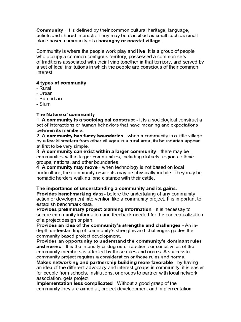 Community | PDF | Community | Sociology