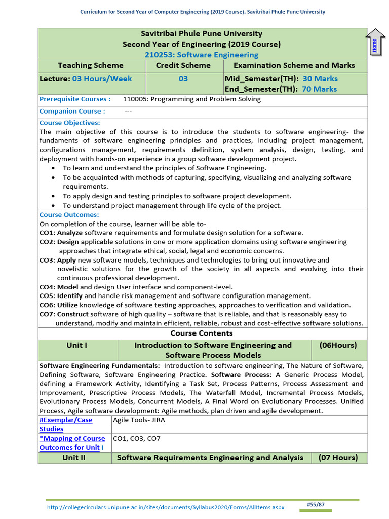 Software Engineering (Syllabus) | PDF | Agile Software Development ... Software Engineering (Syllabus) | PDF | Agile Software Development ...