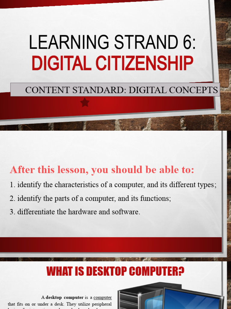 Learning-Strand-6-Lesson-4 | PDF | Computer Data Storage | Computer Hardware