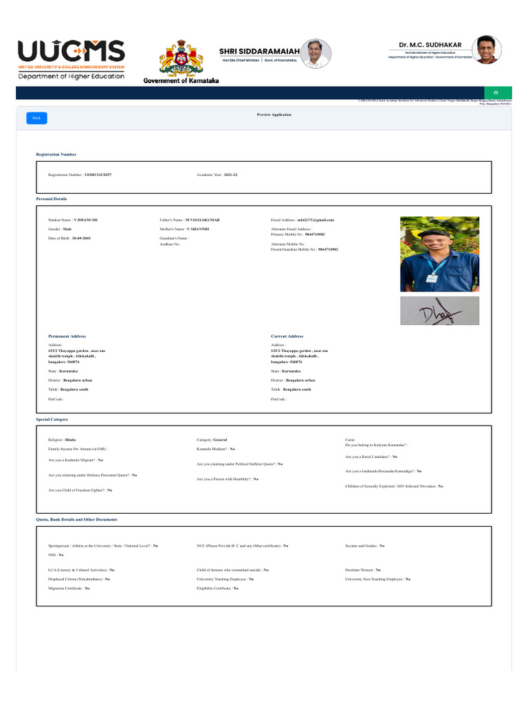 Dhanush Data | PDF | Bangalore