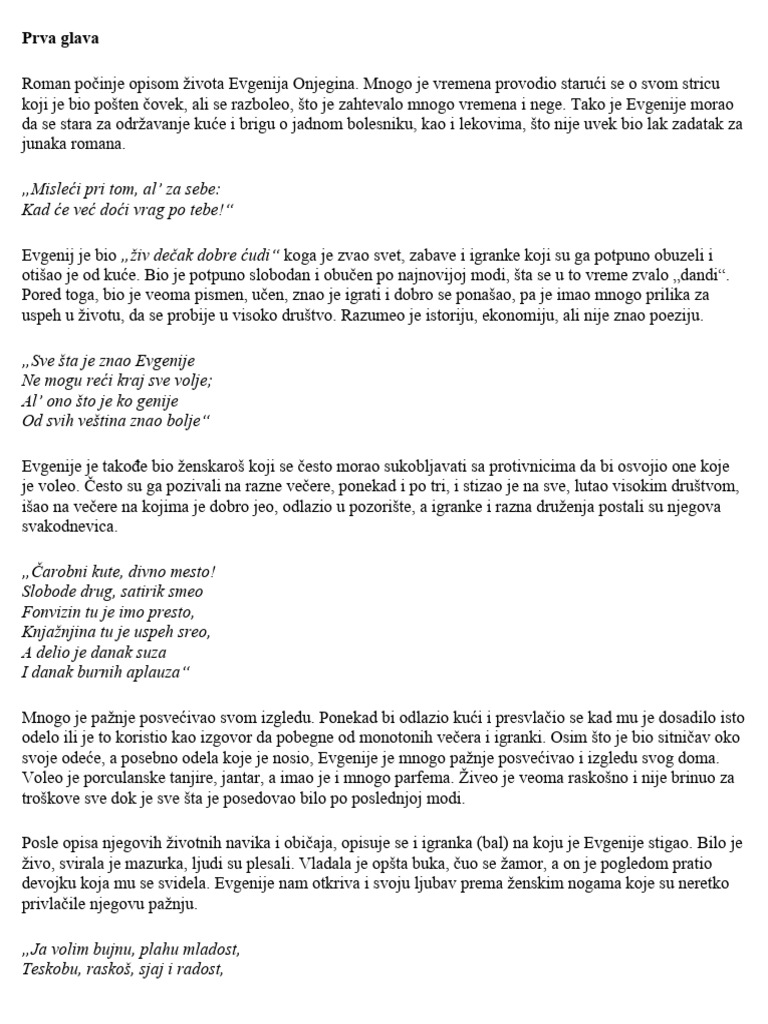 Evgenije Onjegin | PDF